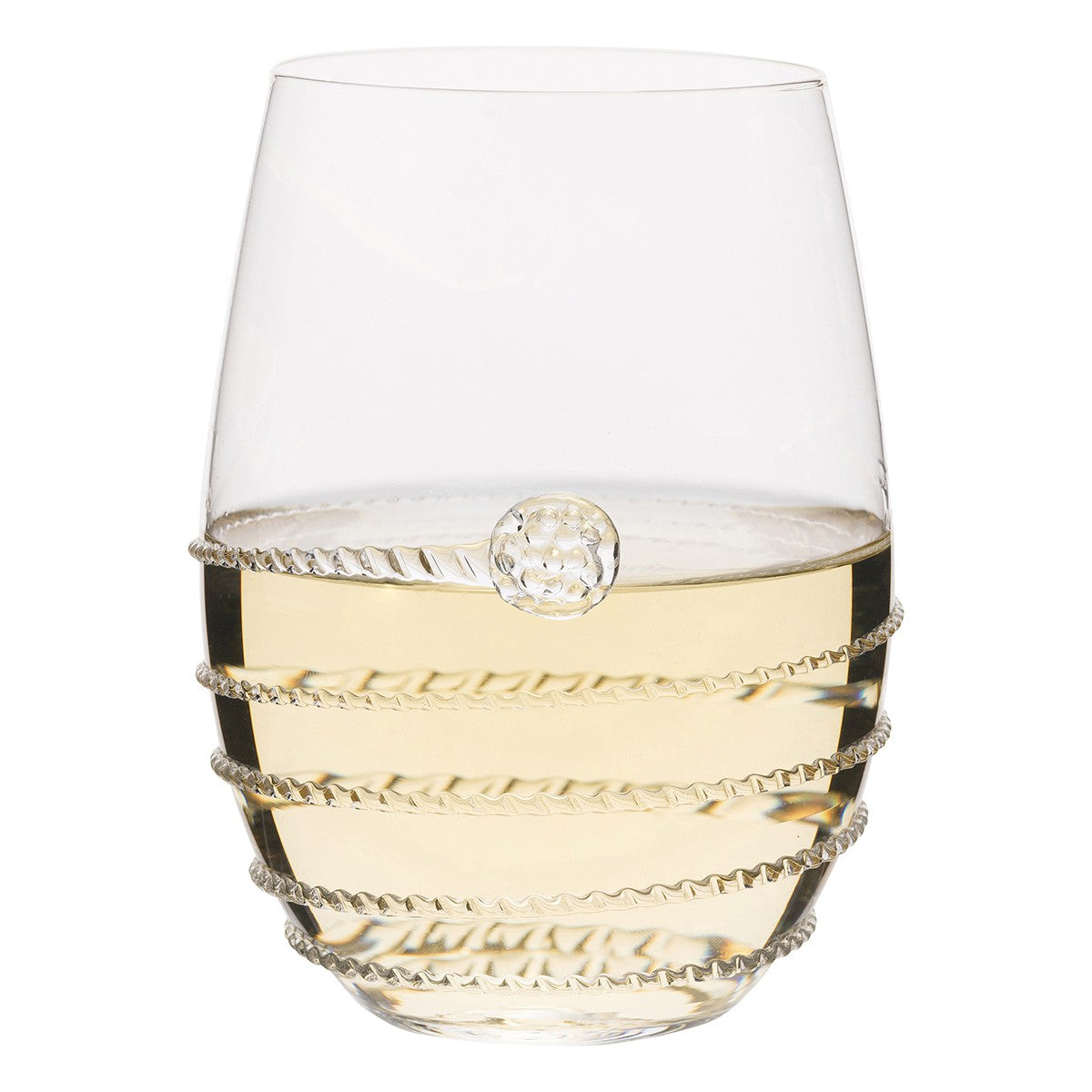 Juliska Amalia Stemless White Wine Glass Girlie Girl